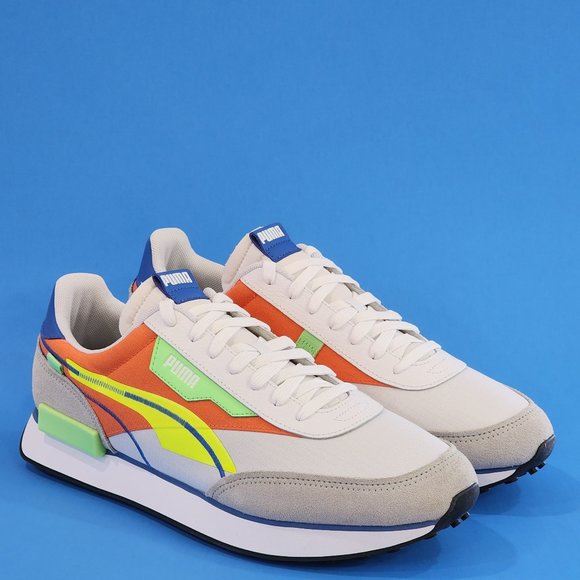 Puma | Shoes | Puma Future Rider Twofold Whiteyellow Alertcarrot Mens ...